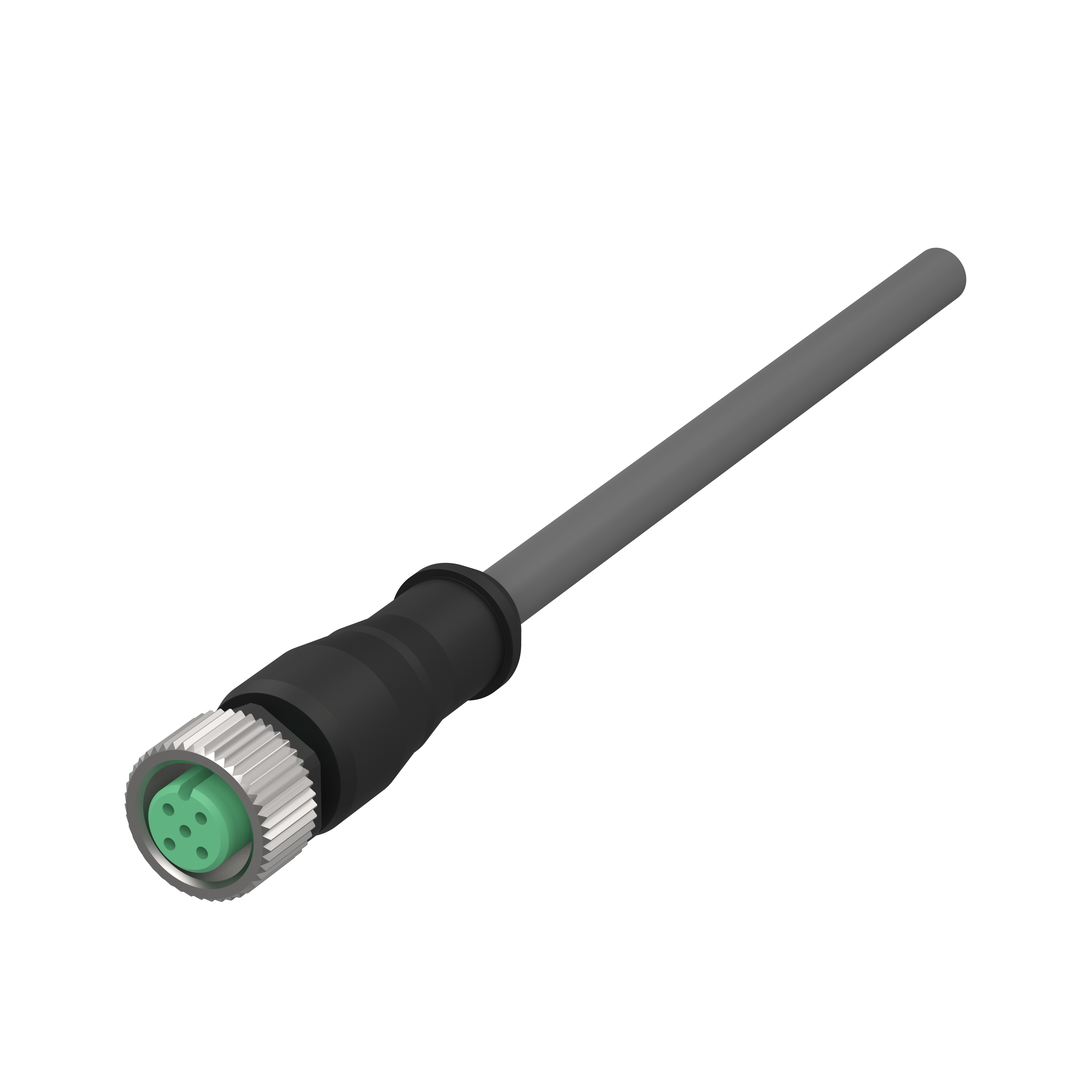 Rundstecker M12 | 4-polig mit Überwurfmutter Zinkdruckguss | elobau